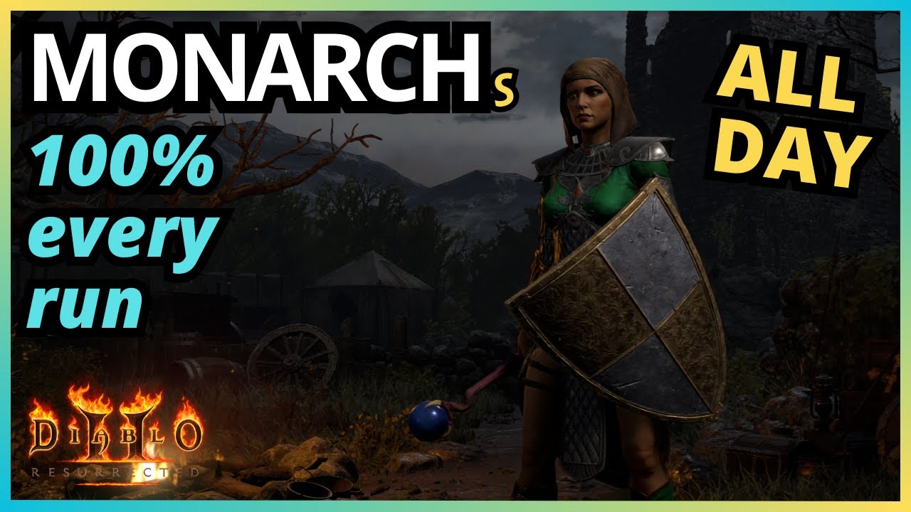 Easiest monarch shield every run single player D2R - YouTube