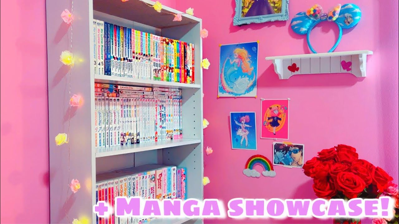 New Manga Bookshelf tour! Rearranging My Room! - YouTube