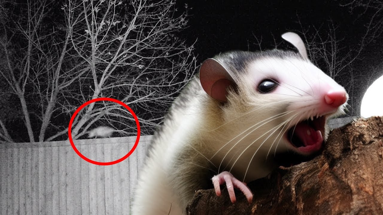 Rare Wildlife Encounter: Owl and Opossum Cross Paths! - YouTube