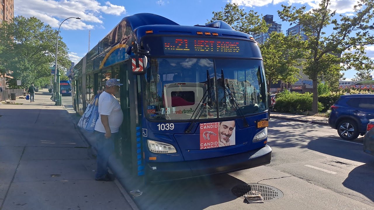 MTA NYCT Bus: 2018 New Flyer XN60 #1039 on the Bx21 - YouTube