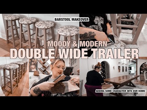MOODY & MODERN MOBILE HOME DECOR | MAKING SOME CHANGES TO OUR DOUBLE WIDE TRAILER! 🤍