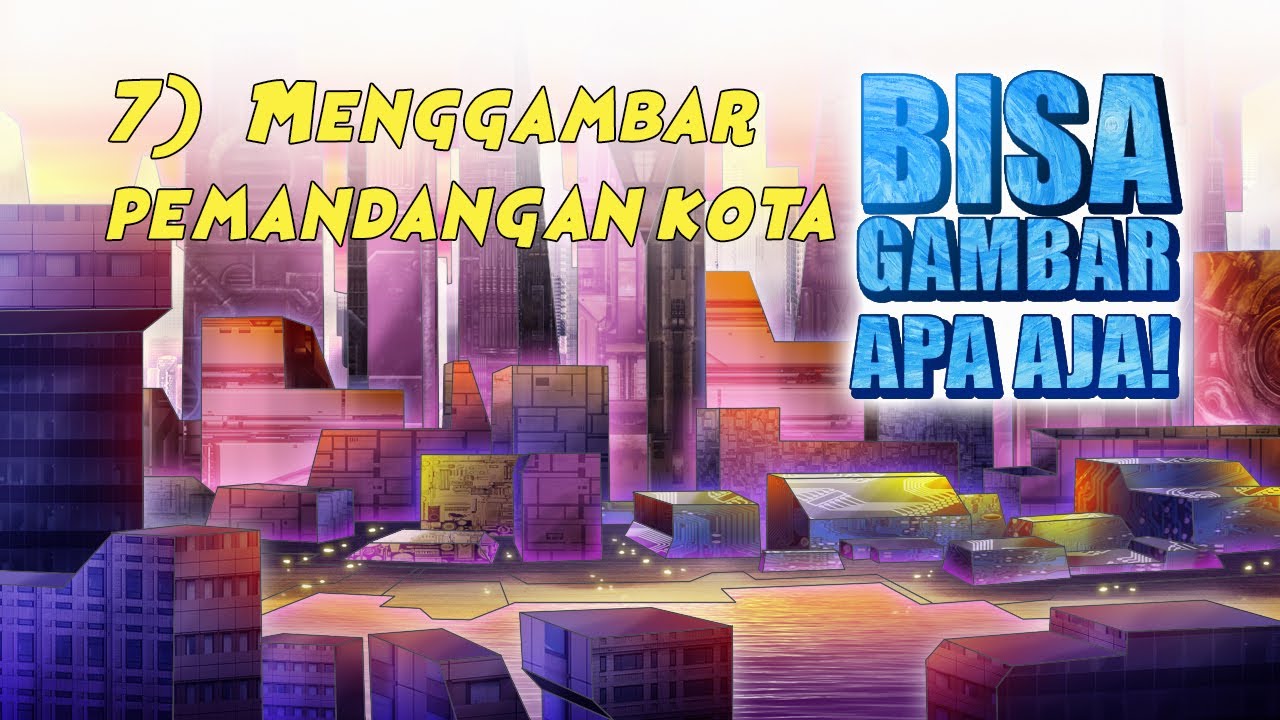 Cara Menggambar Pemandangan kota - Cara Mudah Menggambar Background ...