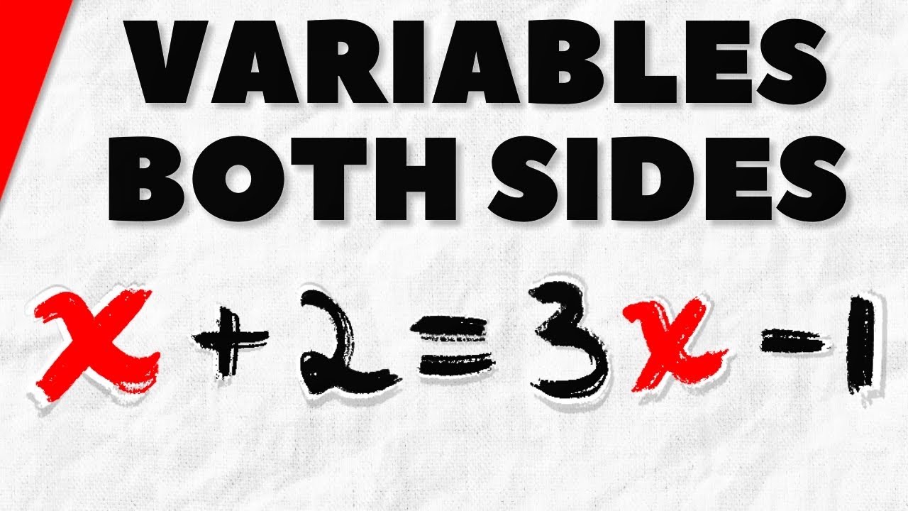 How to Solve Equations with Variables on Both Sides | Pre-Algebra - YouTube