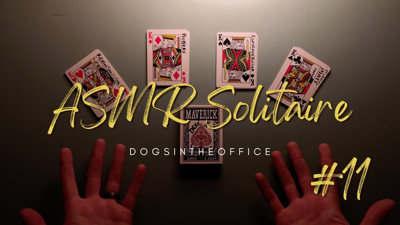 ASMR | Let's Play Some Solitaire #11 w/ the Dog & Friends Deck - YouTube