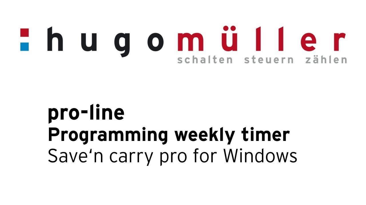 Save 'n Carry for Windows programming example weekly timer - YouTube