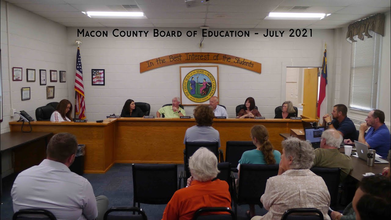 Macon County Board of Education - July 2021 - YouTube