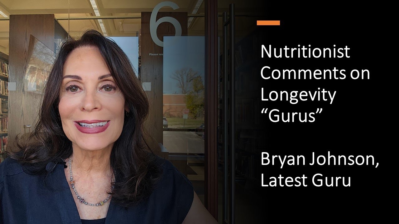 Nutritionist Comments on Longevity "Gurus" Bryan Johnson latest Guru # ...