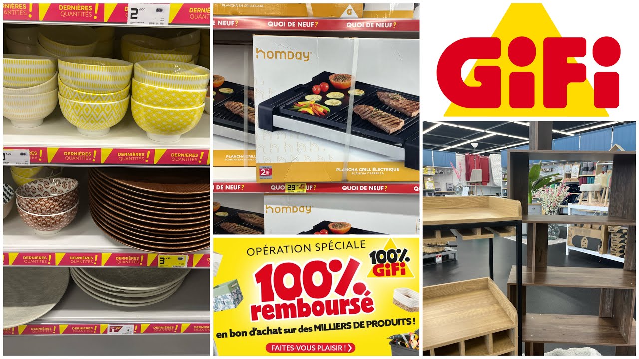 Découvrez les produits 100 % remboursé gifi - YouTube