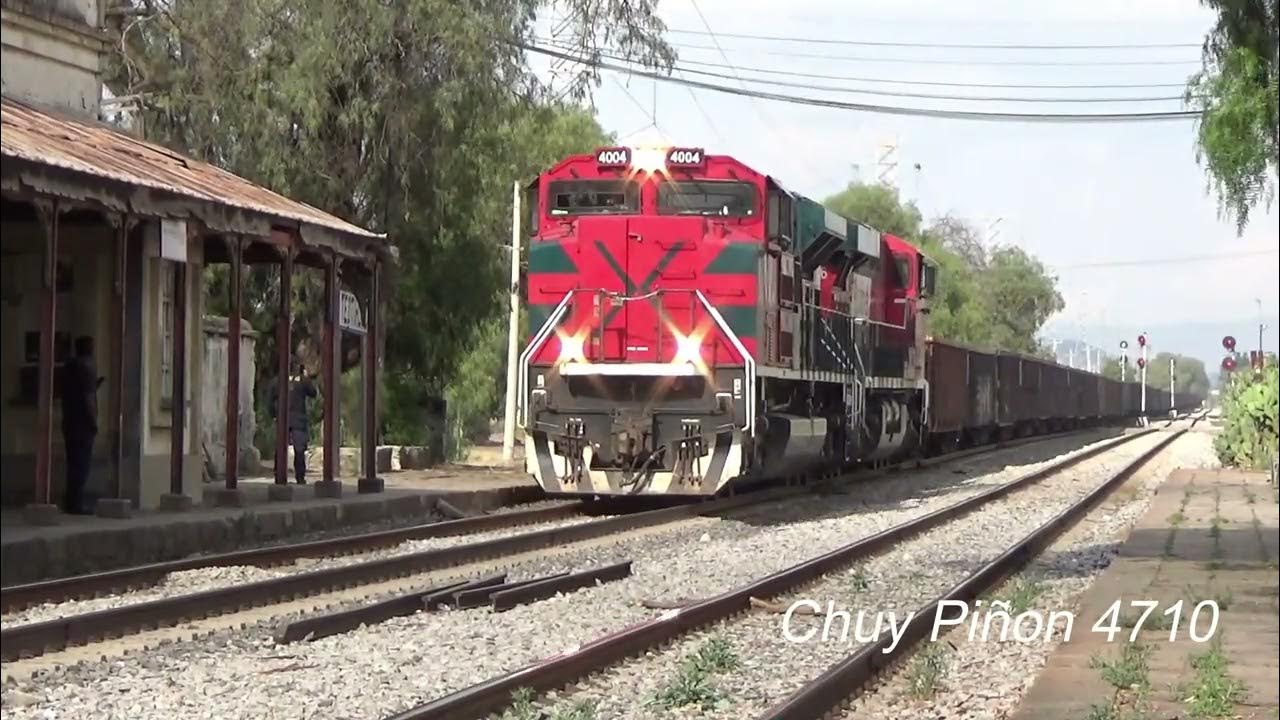 Trenes Ferrosur y Ferromex en Teotihuacan rmbo al norte - YouTube
