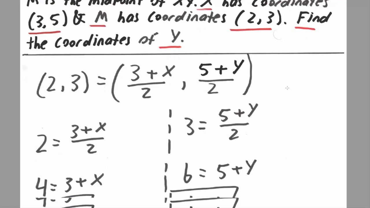 Example: Finding Midpoint (Solved by Hand) - YouTube