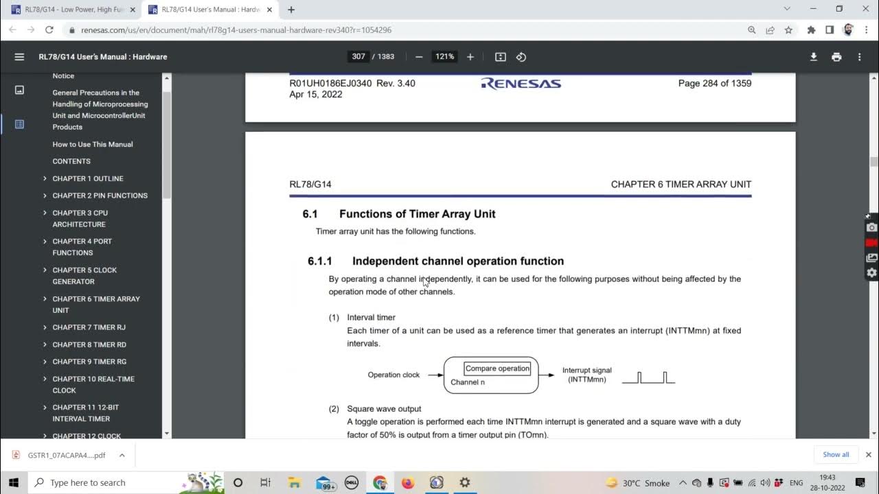 RL78 Microcontroller Cubesuite+ Programming Tutorial Delay Function usingTimer Array Unit Video1 ...