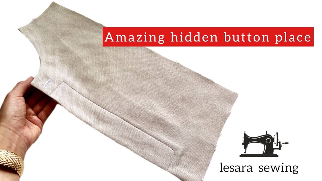 The best way to hide buttons on clothes/amazing hidden button place ...