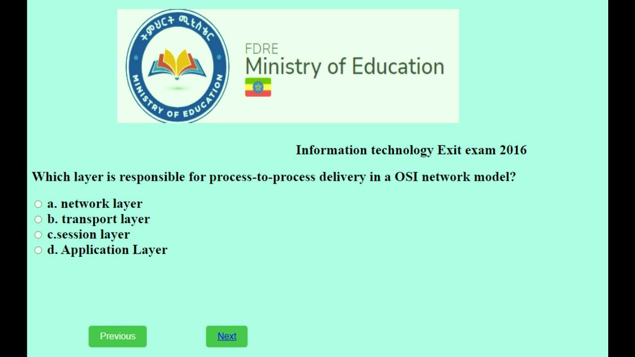 Exit exam for information technology 2016 E.C - YouTube