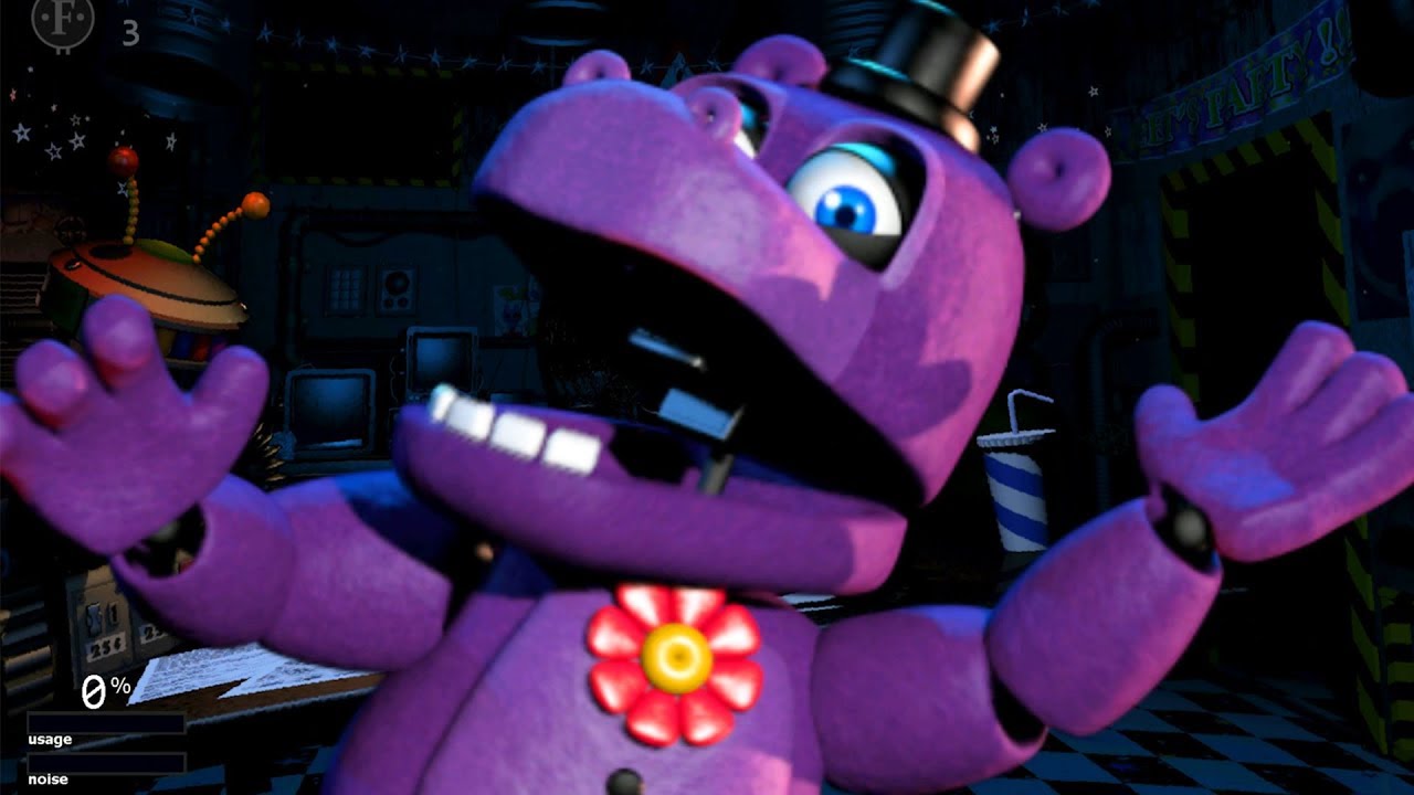 Ultimate Custom Night - Mr.Hippo Jumpscare + Voice/Story - YouTube