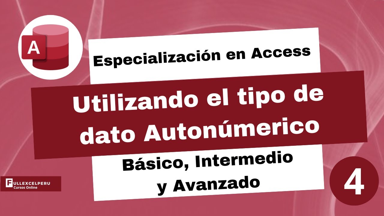 Access - Utilizando el tipo de dato Autonúmerico - YouTube