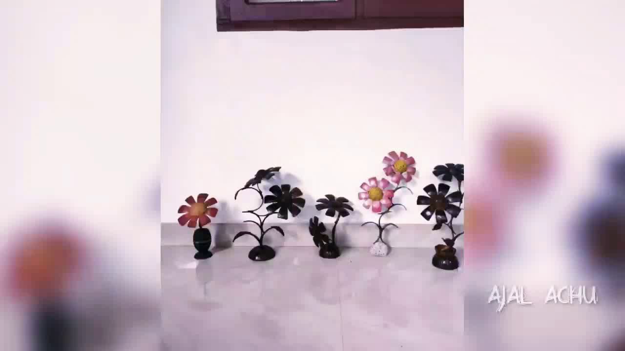 How to make Coconut shell flower at home - YouTube