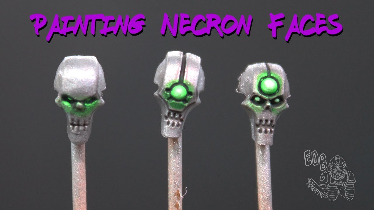 How to Paint Necron Faces - YouTube