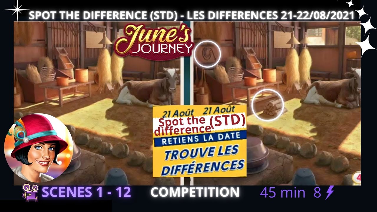 June's journey spot the difference competition les différences 21 22 ...