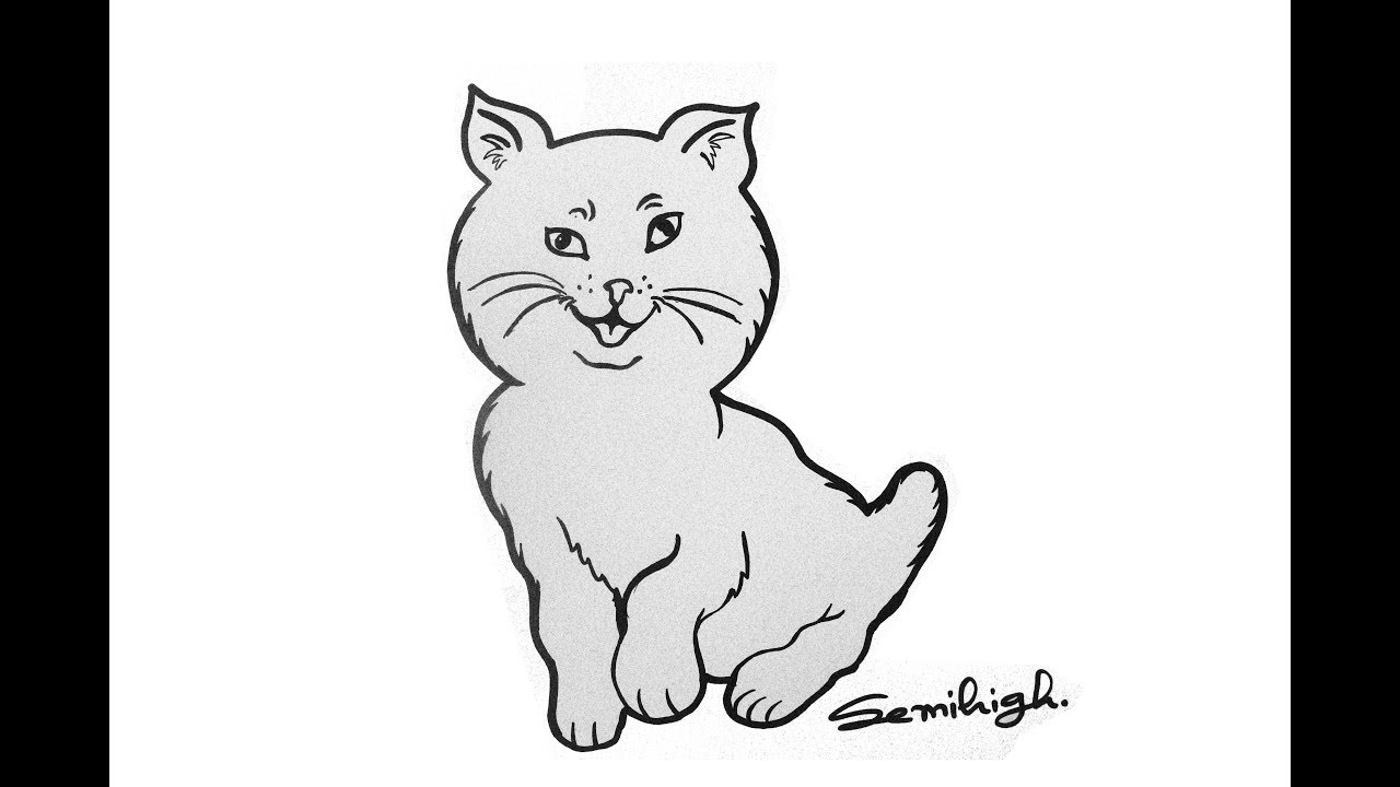 High Cat Drawing