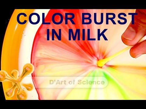 Hot to make Milk Burst - Color in Milk - dArtofScience - YouTube