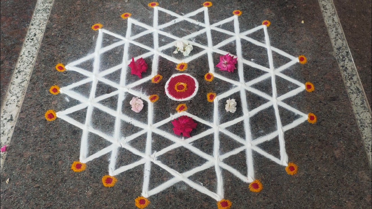 ఐశ్వర్య లక్ష్మి ముగ్గు // Aishwarya Lakshmi rangoli//Friday special ...