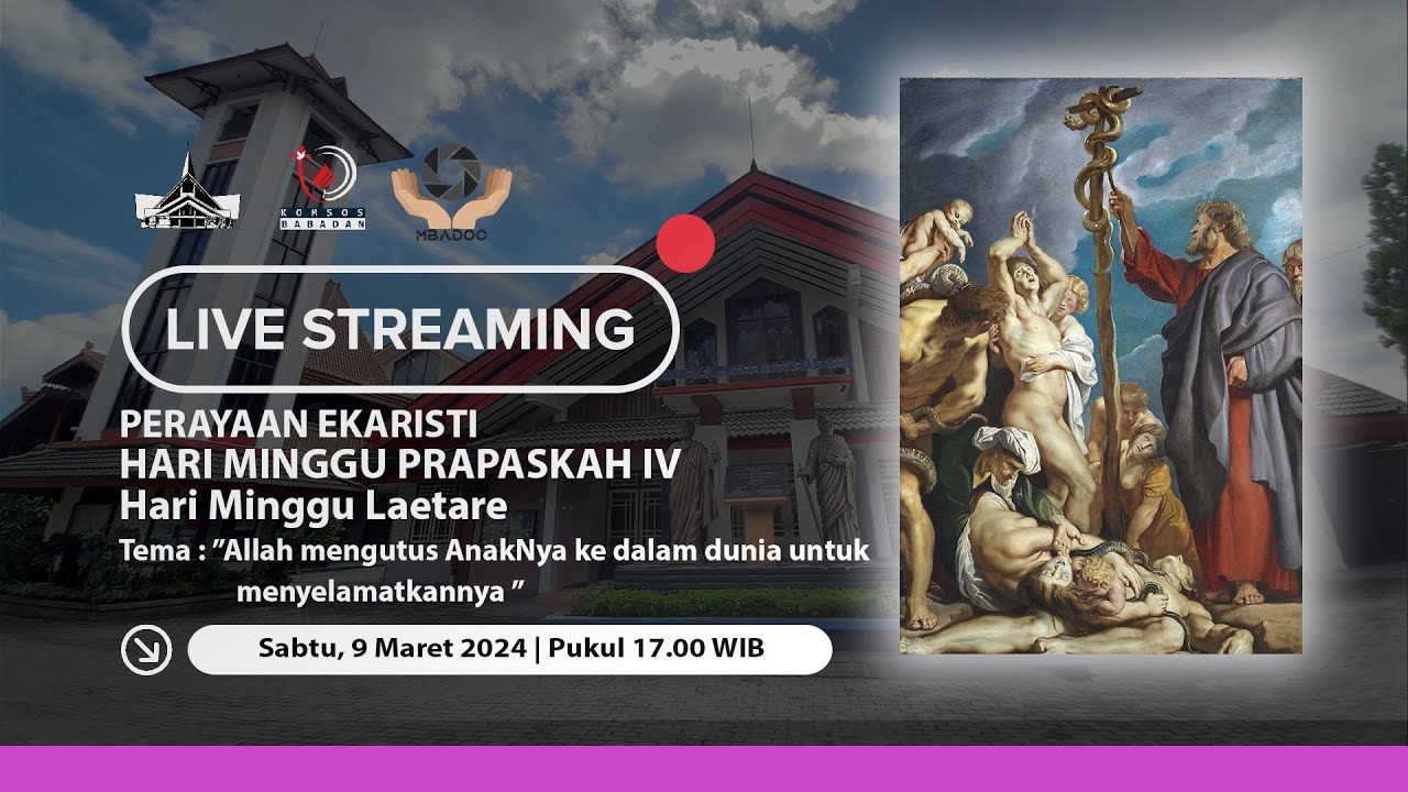 MISA ONLINE MINGGU PRAPASKAH KE IV (Hari Minggu Laetare) | Sabtu, 09 ...