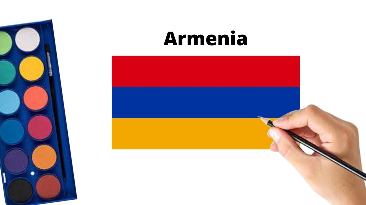 How to draw Armenia Flag || Drawing National Flag of Armenia - YouTube
