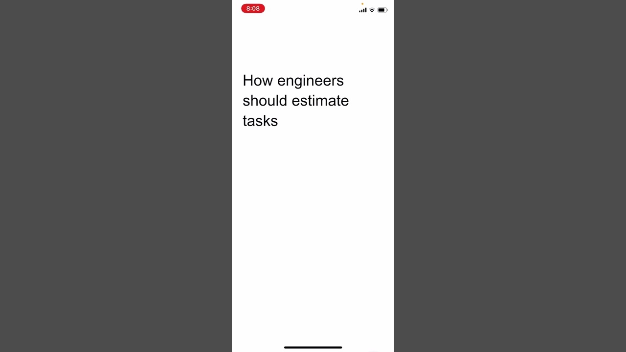 How engineers should estimate tasks - YouTube