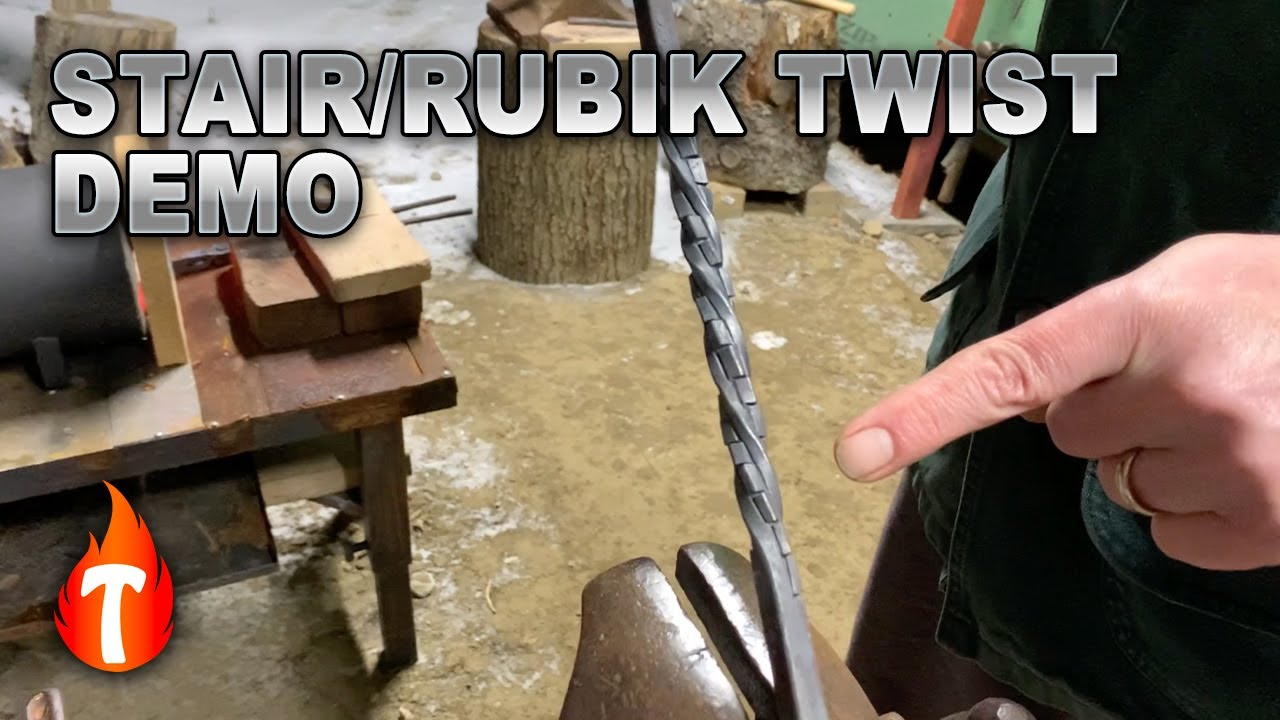 Quick Demonstration of a Stair/Rubik Twist for Blacksmithing - YouTube