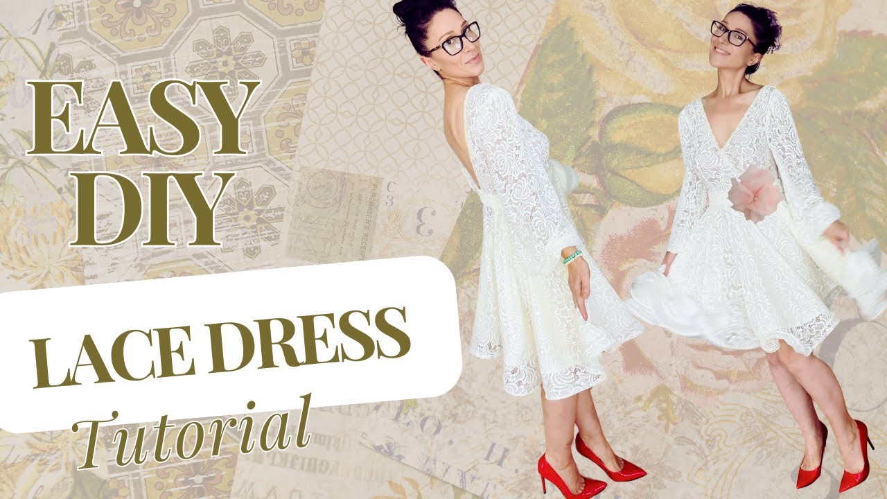 I Made Myself a Stunning Lace Dress For Any Occasions | Easy DIY ...