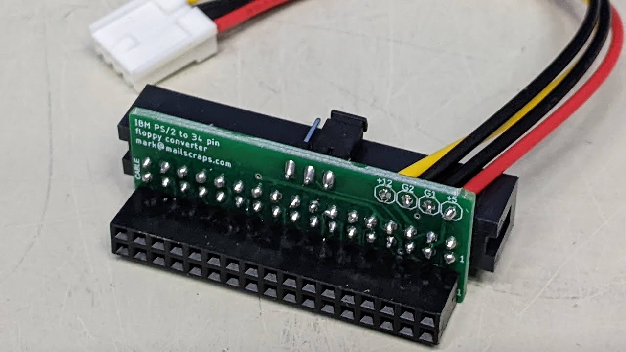 The 34-pin IBM PS/2 diskette drive adapter! - Use a conventional 1.44Mb ...