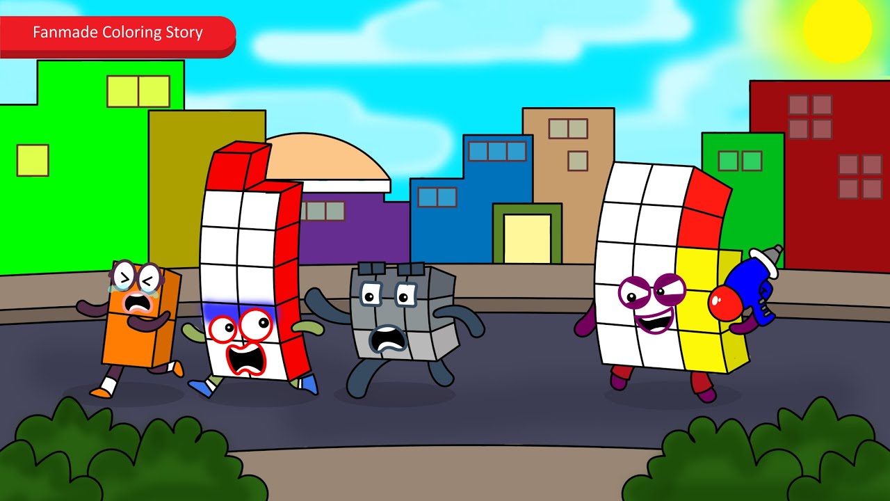 Run !! Numberblocks 13 goes CRAZY 🏃🏃🤪 | Numberblocks Fanmade Coloring ...