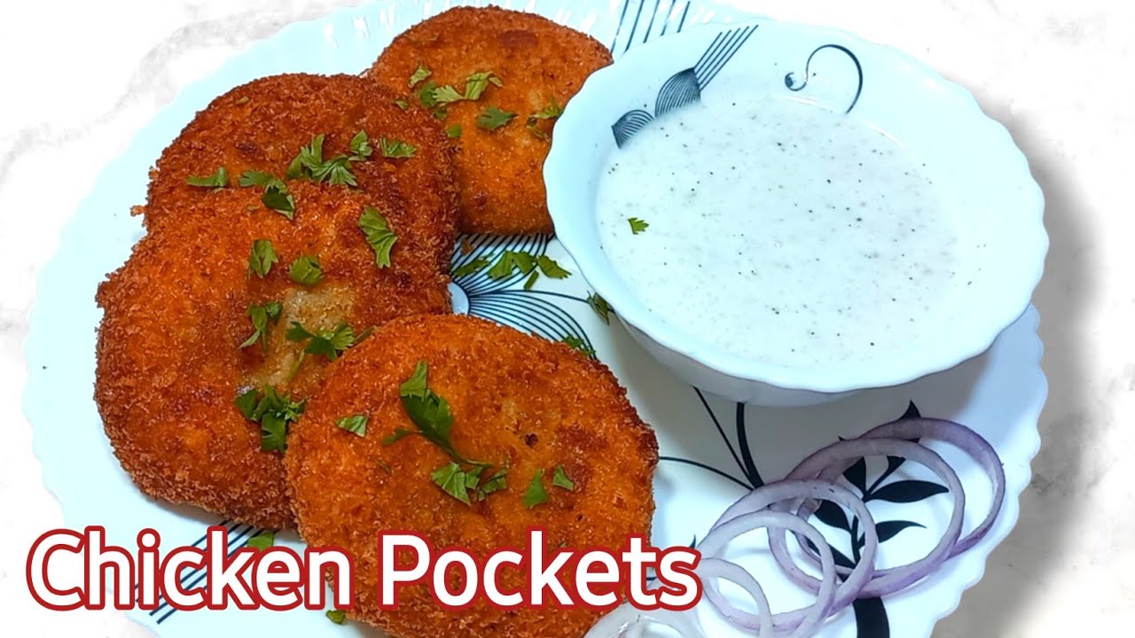 Chicken Bread Pockets Recipe | Bread Pockets Recipe | Bread Chicken ...