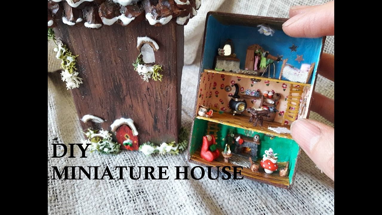 DIY CUTE MINIATURE BOX DOLLHOUSE CHRISTMAS SCENE - YouTube