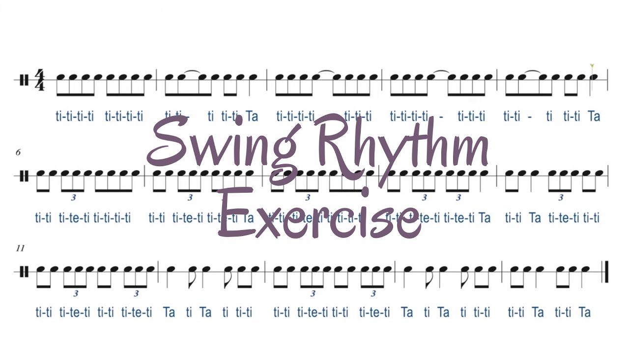 SWING RHYTHM EXERCISE #musiclessons #learningmusic - YouTube