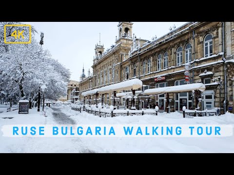 Ruse, Bulgaria | Walking in the City after a heavy snowfall 4K