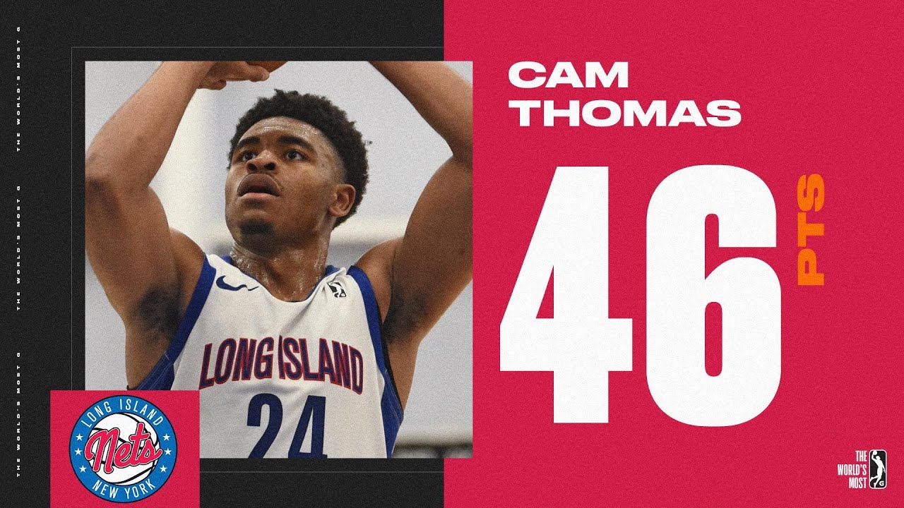 Cam Thomas GOES OFF for 46 Points vs. Raptors 905 - YouTube