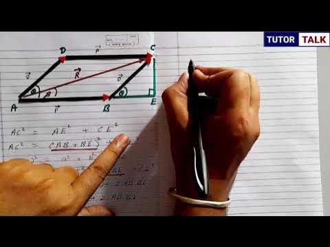 Derivation of Parallelogram Law of Vector Addition | Class 11 physics ...