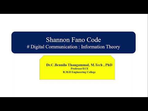 Shannon Fano Codes : Step by step procedure - YouTube