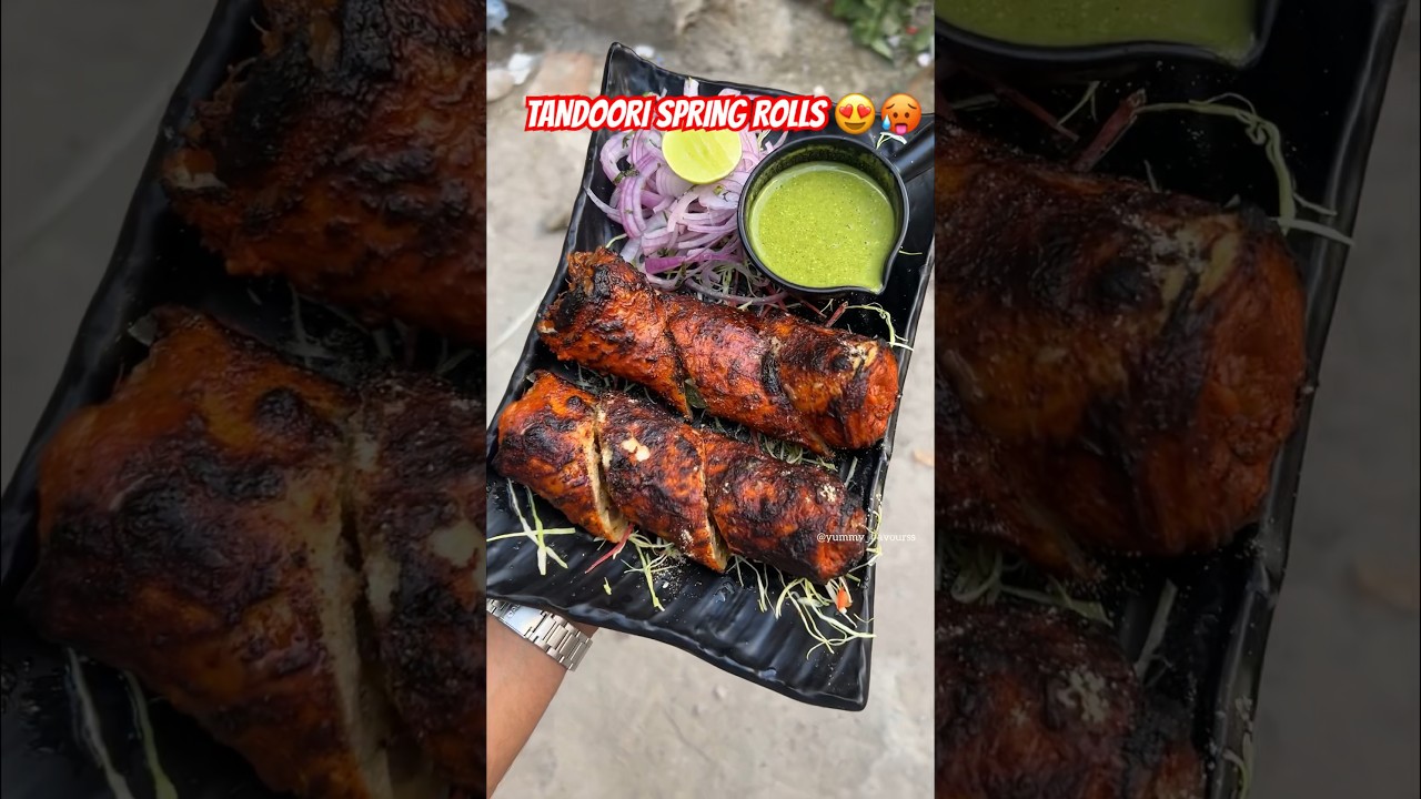 MOST UNIQUE TANDOORI SPRING ROLLS 😍😋 || INDIAN STREET FOOD - YouTube