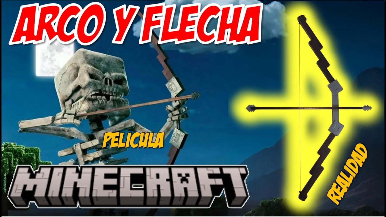 Como hacer EL ARCO Y FLECHA (MINECRAFT MOVIE) #minecraft #steve # ...