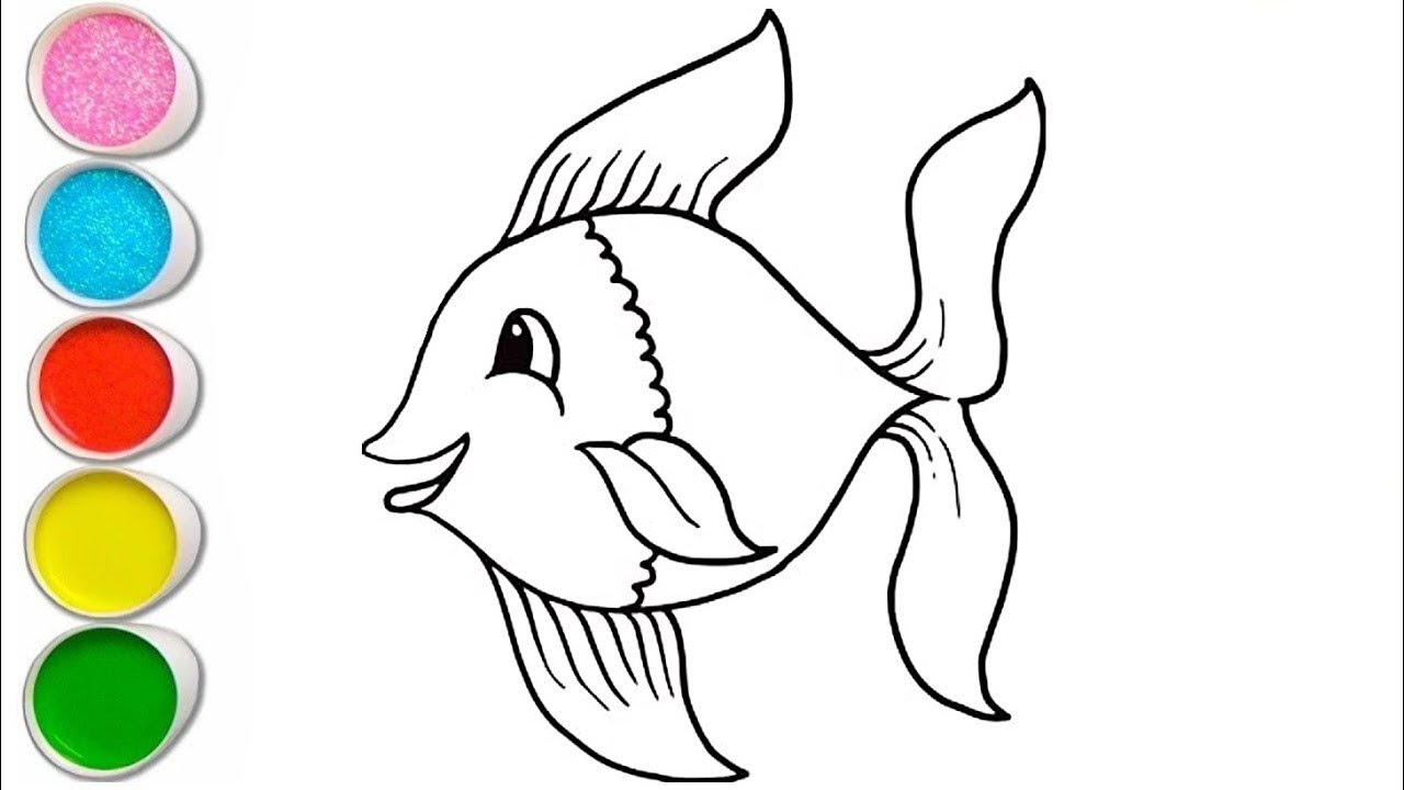How to draw fish - YouTube