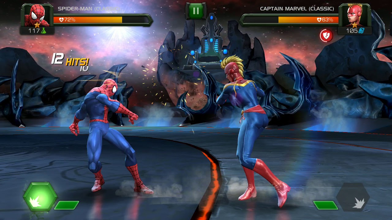 Marvel Contest Of champions playing and FiGhting With CAptain marvel ...