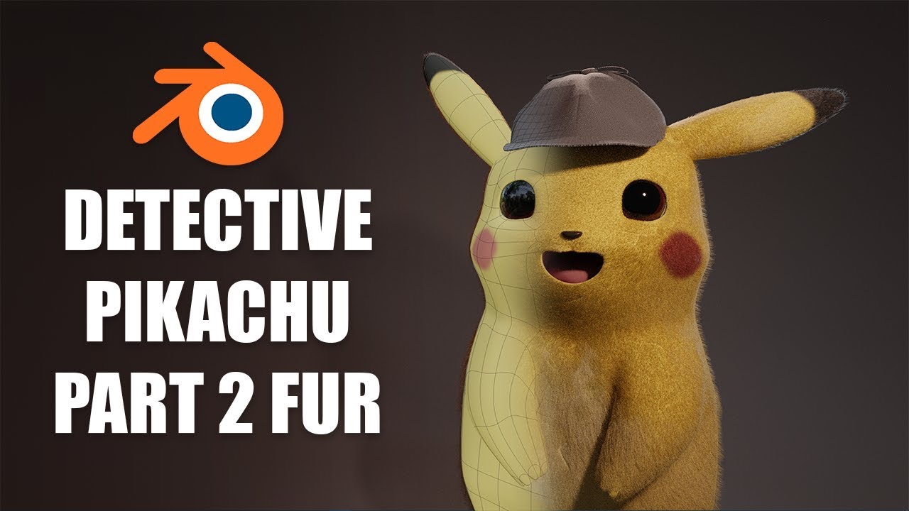 Blender Detective Pikachu Tutorial Part 2: Fur - YouTube