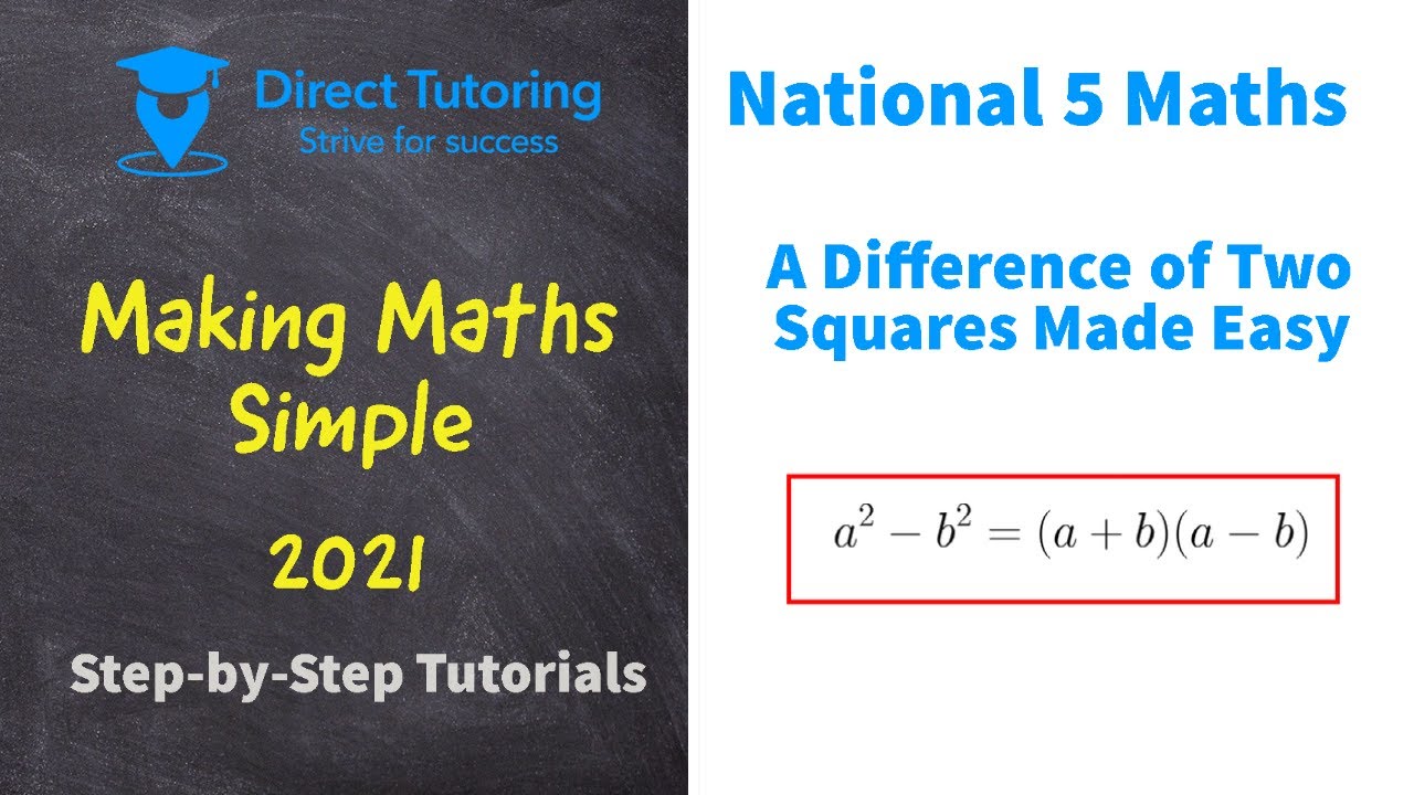 How To Factorise A Difference Of Two Squares Easily YouTube