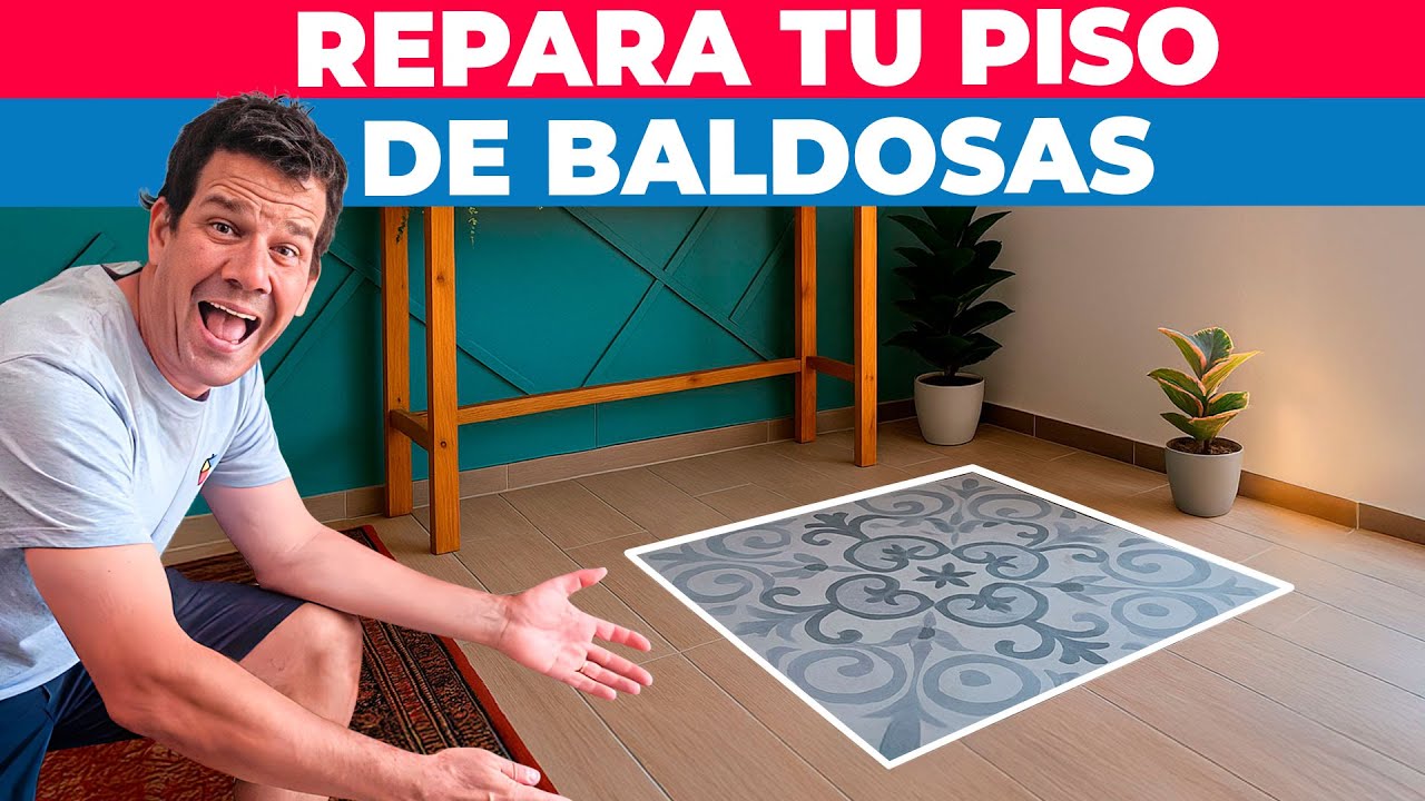 Cómo reparar baldosas rotas y estampar tu piso - YouTube