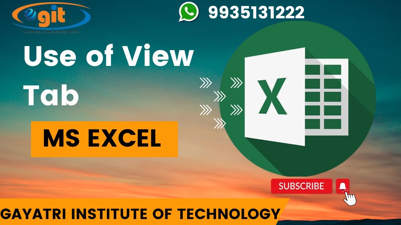 Use Of View Tab In MS Excel GIT Education YouTube Use Of View Tab In MS Excel GIT Education YouTube