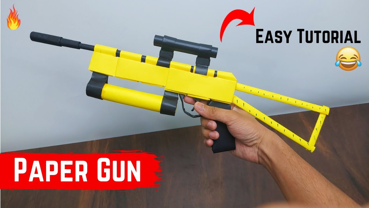 EASY Tutorial | How to Make Paper Gun At Home | Paper PP-19 BIZON | Mad ...