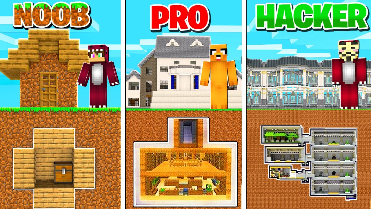 MINECRAFT: CASAS NOOB VS PRO VS HACKER 😱 LA CASAS MÁS GRANDE DEL MUNDO ...