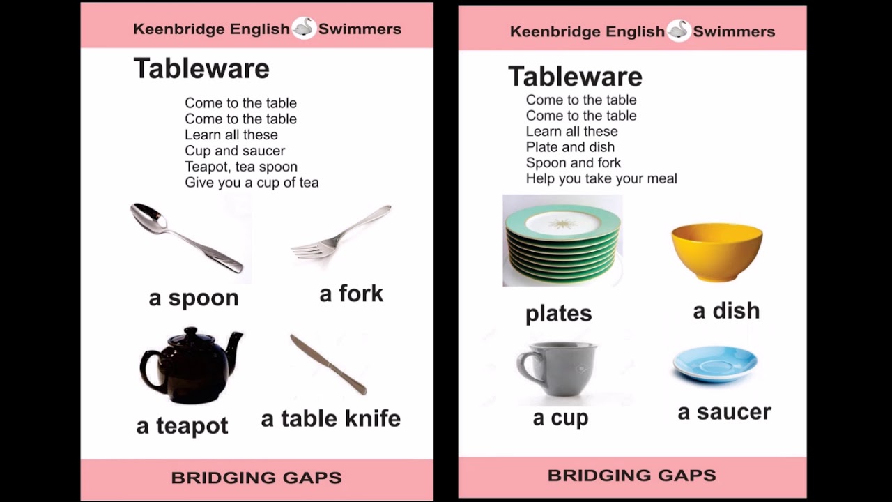Nursery Tableware Song | Keenbridge English - YouTube